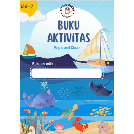 Jual Buku Aktivitas VOL 2 Anak PAUD Pra TK Wipe n Clean Worksheet Buku ...