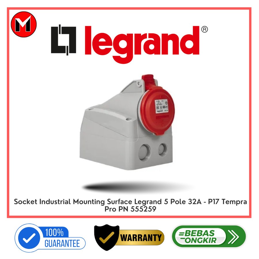 Jual STOP KONTAK LEGRAND 32A 5P P17 SNI ORIGINAL - SOCKET INDUSTRI/MOUNTING 555259 | Shopee ...