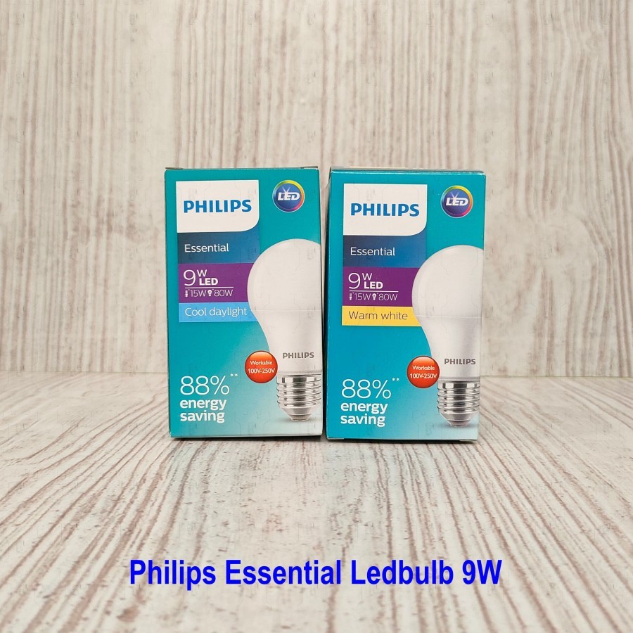 Jual Philips Lampu Essential LedBulb 9W A60 E27 230V | Shopee Indonesia