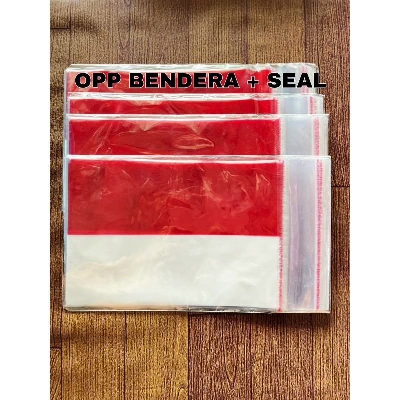Jual [ 1 pack isi 100 lembar ] Plastik OPP BENDERA + Seal Merah Putih ...