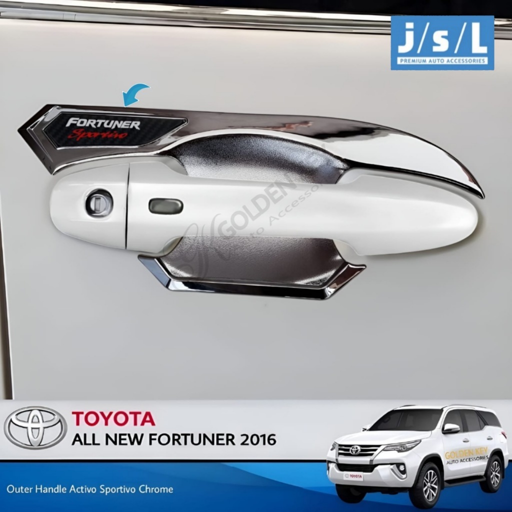 Jual JSL Outer Handle All New Fortuner 2016 Mangkok Pintu Activo Chrome | Shopee Indonesia