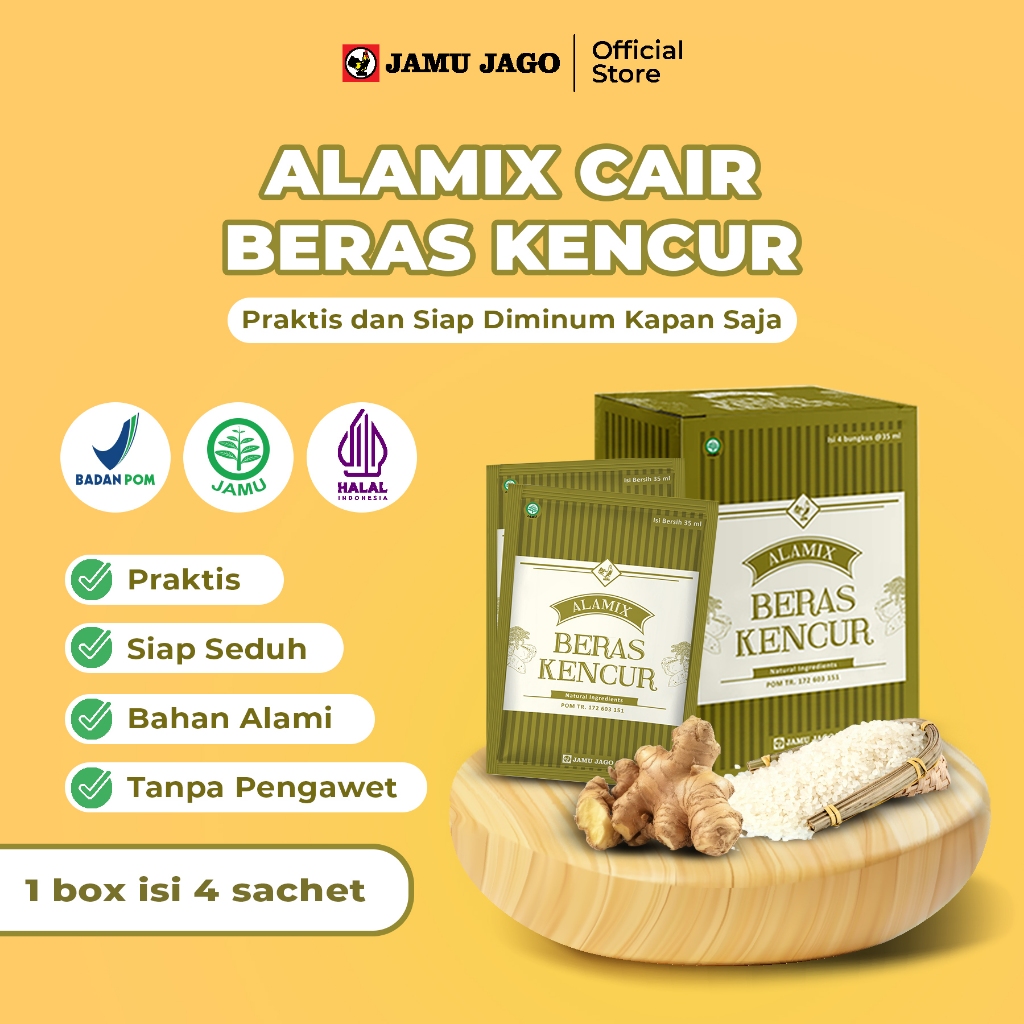 Jual Minuman Herbal Instan Alamix Beras Kencur Cair Praktis dan Siap ...