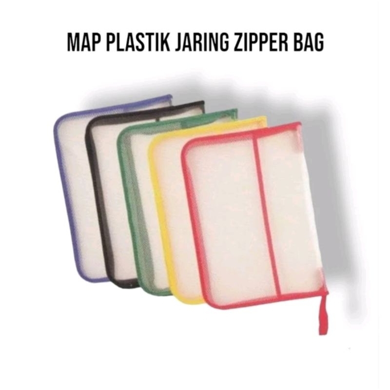 Jual Map Plastik Data Jaring Zipper Folio Resleting F4 Harga Per Lusin ...