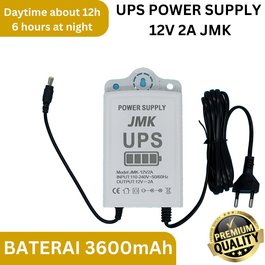 Jual UPS Mini Power Supply 12V 2A backup Router Modem CCTV 12V 3600mAh | Shopee Indonesia