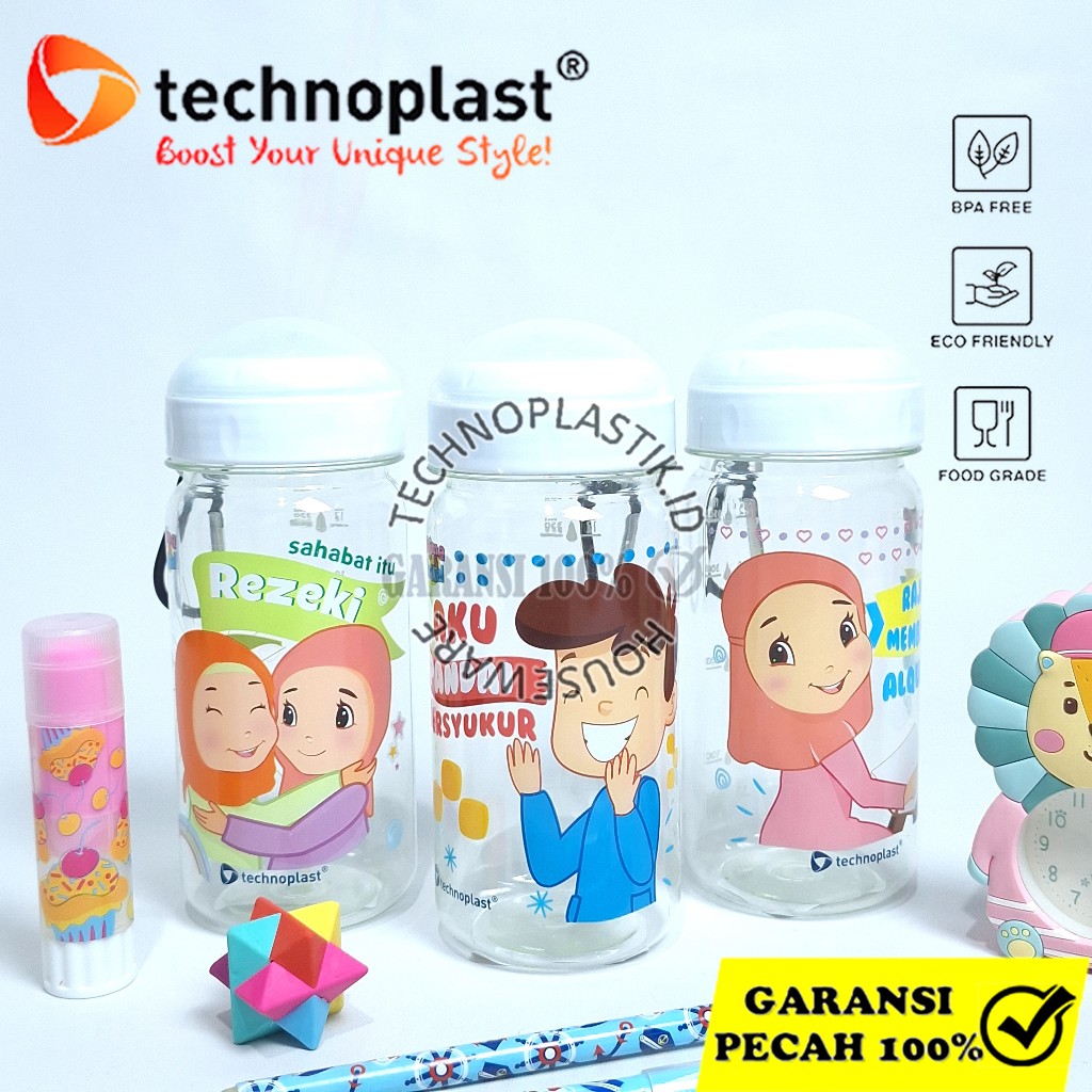 Jual TECHNOPLAST Najma & Haikal Bottle 530Ml / Botol Air Minum Model ...