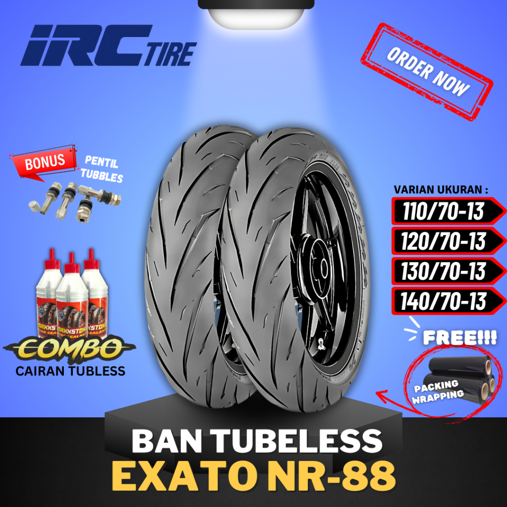 Jual [READY COD] BAN IRC EXATO NR88 TUBELESS ( 110/70-13 - 120/70-13 ...