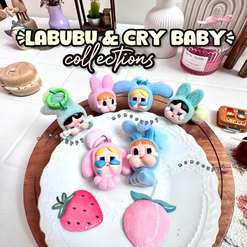 Jual READY STOCK Labubu PPG cry baby mini keychain v1 v2 gantungan ...