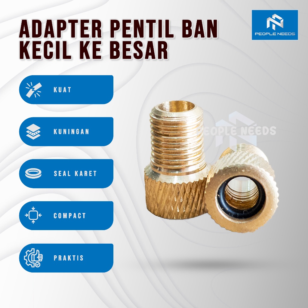 Jual Konektor Adaptor Pompa Pentil Ban Kecil to Besar Presta to Schrader Pentil Sepeda | Shopee ...
