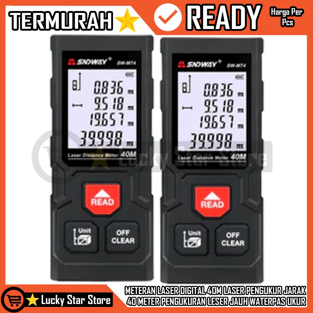 Jual Laser Digital Distance 40 Meter Leser Pengukur Jarak 40m Meteran ...