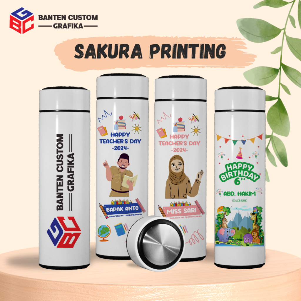 Jual Tumbler Print Poto Custom Desain Tumbler Sakura | Shopee Indonesia