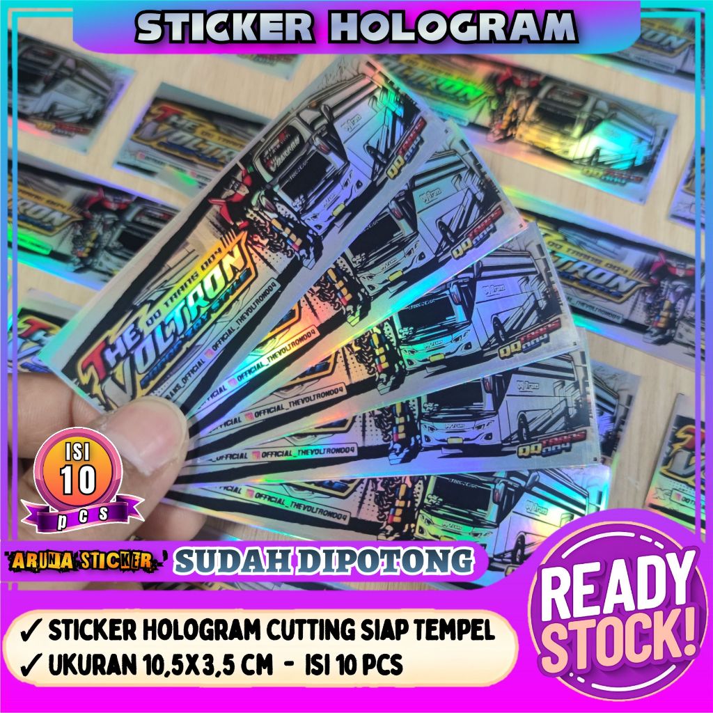Jual 10 pc Sticker Bus The Voltron Hologram Panjang SUDAH DIPOTONG ...