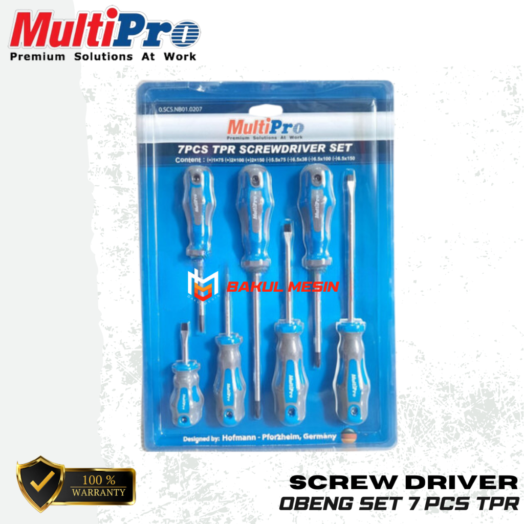 Jual Obeng set 7 pcs TPR SCREW DRIVER SET MULTIPRO 7PCS | Shopee Indonesia