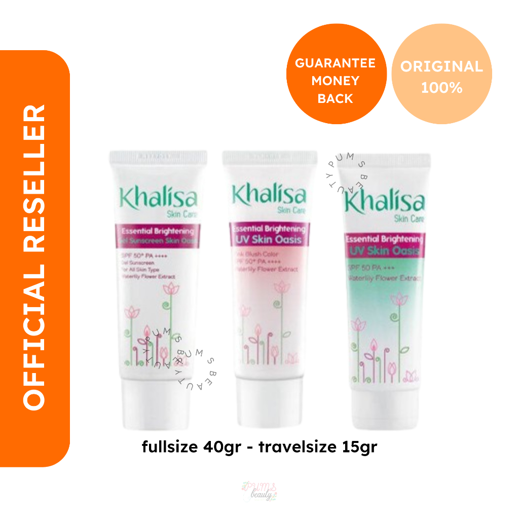 Jual KHALISA - Sunscreen Essential Brightening UV Skin Oasis SPF 50 ...