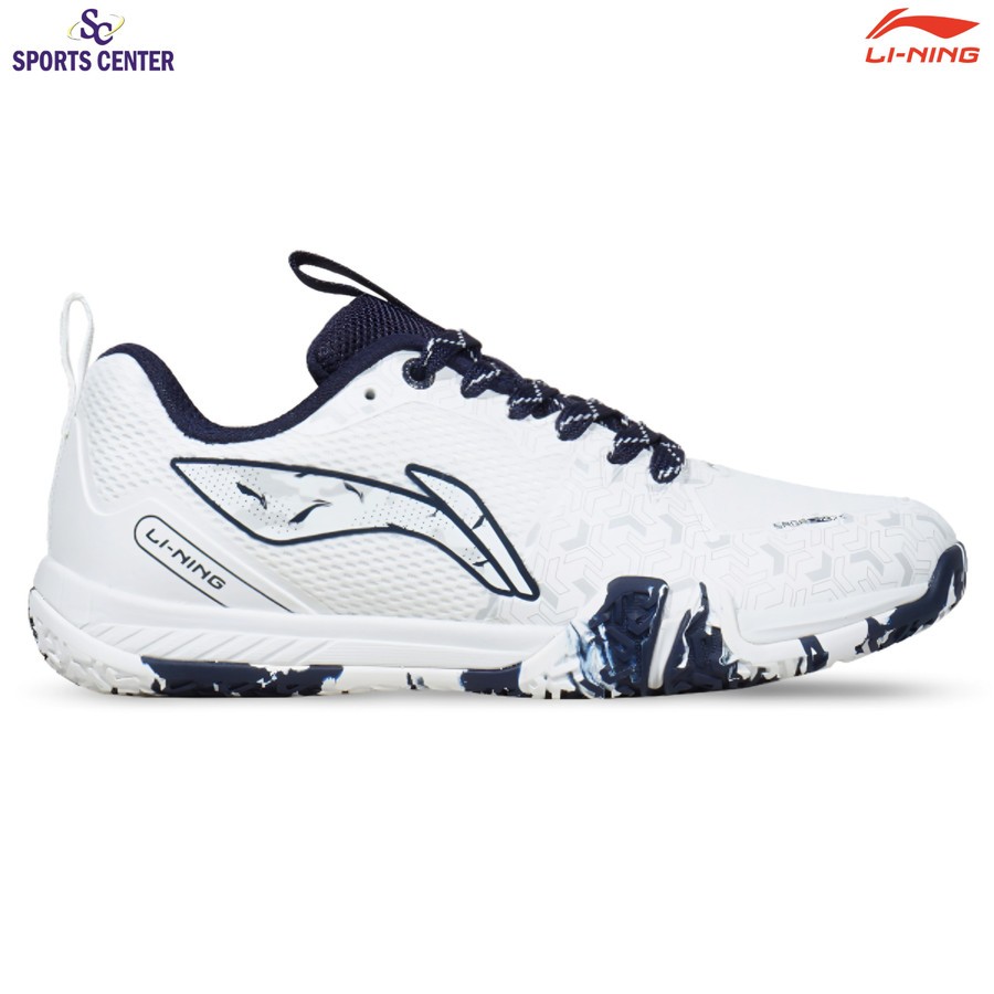 Jual New Sepatu Badminton Lining Saga Lite X AYTU037 White Navy ...