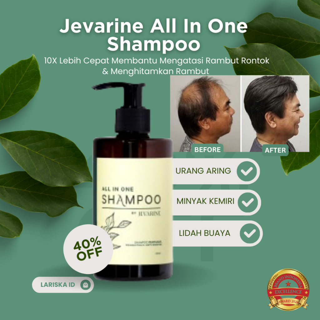 Jual Jevarine All In One Shampoo - Penyubur , Penghitam dan Anti Rontok Shampoo anti rontok ...