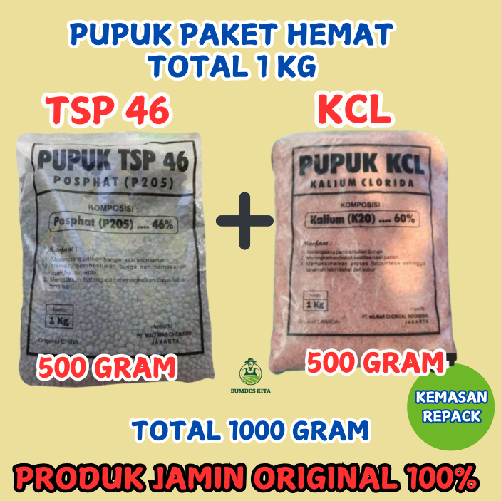Jual PUPUK KCL + TSP 46 1KG KEMASAN REPACK | Shopee Indonesia