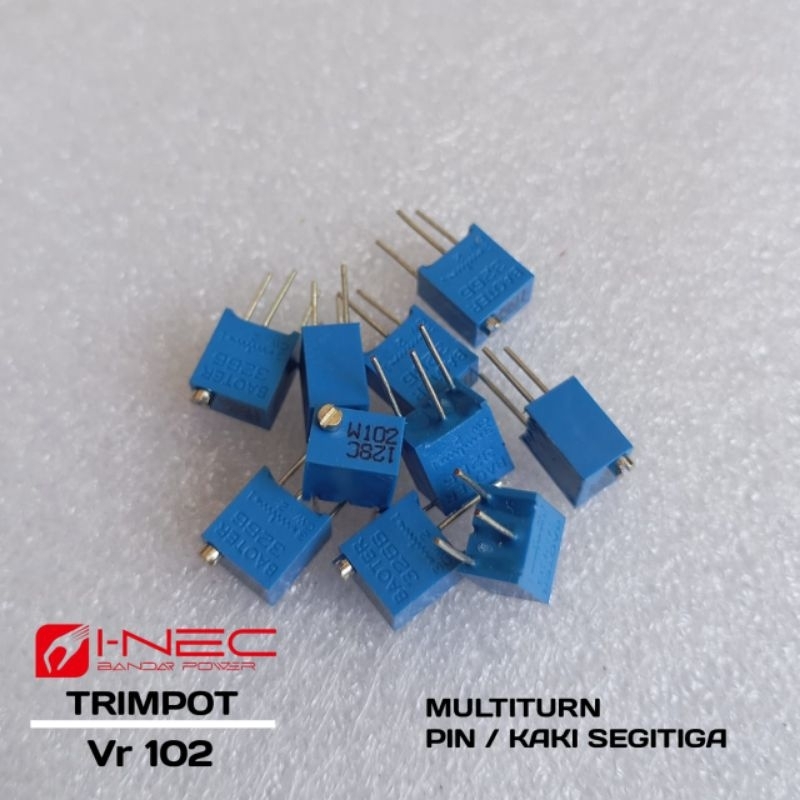 Jual Trimpot vr102 / 1k multiturn pin segitiga | Shopee Indonesia