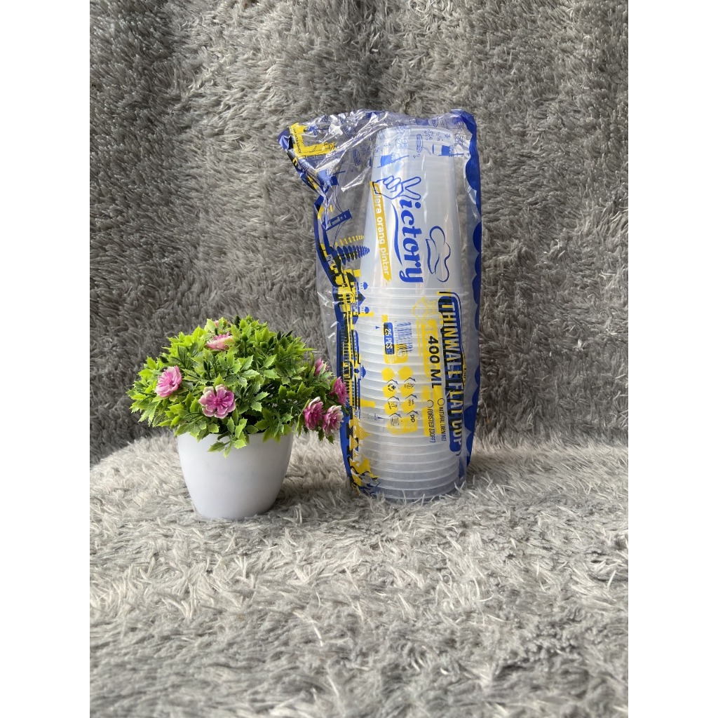 Jual Gelas Plastik PP Cup Inject 400ml 500ml 700ml Praktis dan Ekonomis ...