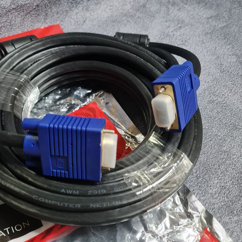 Jual KABEL VGA 10 METER MALE TO MALE NETLINE | Shopee Indonesia