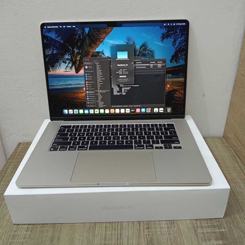 Jual MacBook Air M2 Ram 8Gb Ssd 256Gb 15 Inch Fullset Original EX IBOX ...
