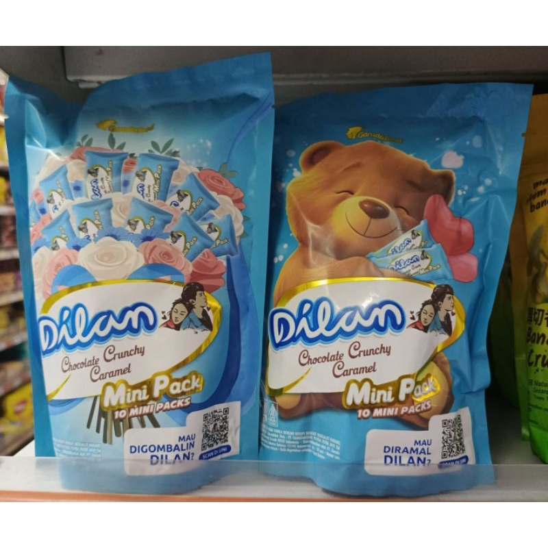 Jual DILAN chocolate crunchy caramel mini pack ( isi 10 pcs@9,5gr ...