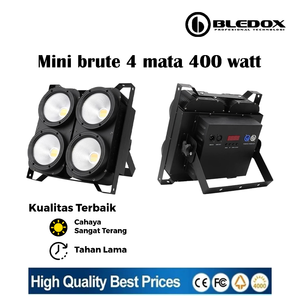 Jual Lampu Minibrute 4 Mata Fresnel COB 4X100W Blinder White Cool and ...