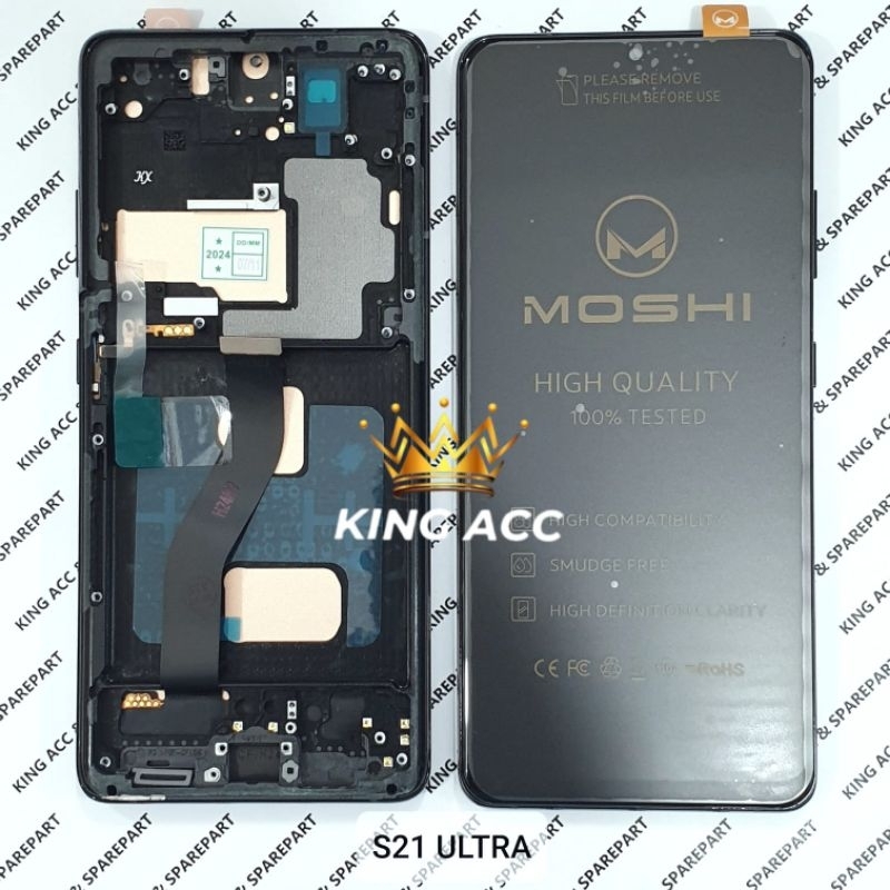 Jual LCD TOUCHSCREEN PLUS FRAME SAMSUNG GALAXY S21 ULTRA / G998 BLACK ...
