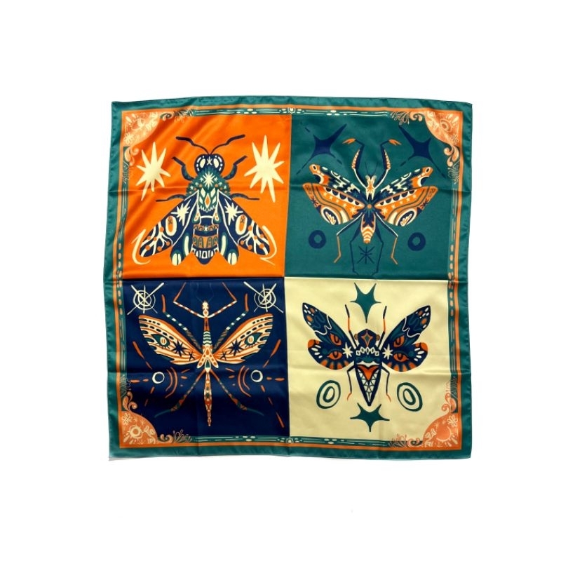 Jual [Toko Bonbeen] Scarf "Bravery Blue" Original Kerudung Twilly Satin ...