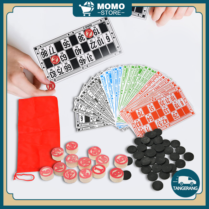 Jual Permainan Bingo Game Set Berkualitas Tinggi Kartu Bingo 48 Bingo ...