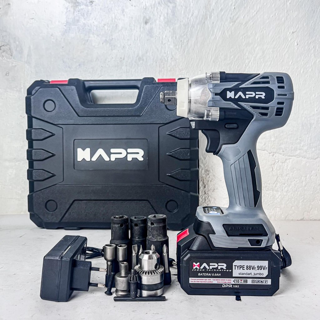 Jual Set Alat Impact Wrench 550NM Batrei 88V Standart Full Set ...
