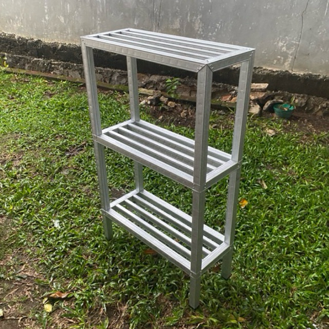 Jual Rak Tanaman Tingkat 3 Holo Baja Ringan Panjang 60cm | Shopee Indonesia