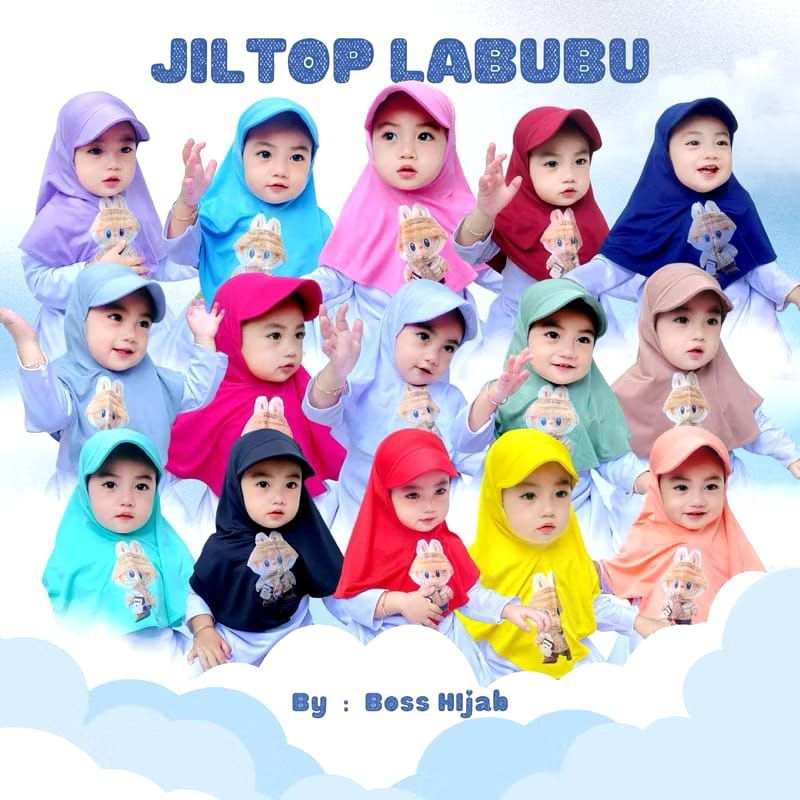 Jual [Moon Baby] HIJAB LABUBU jilbab labubu viral topi | Shopee Indonesia