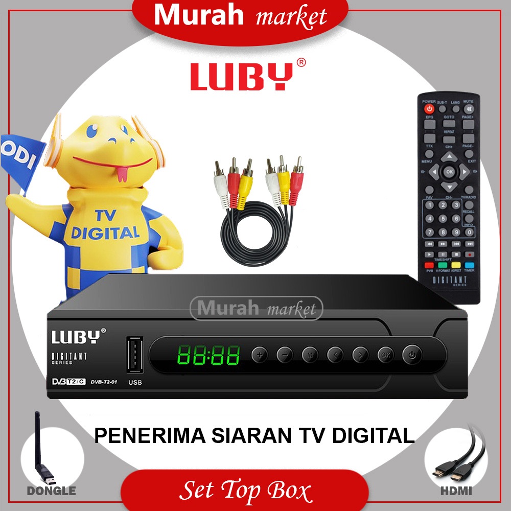 Jual LUBY Set Top Box Digital DVB T2-01/ STB Digital | Shopee Indonesia