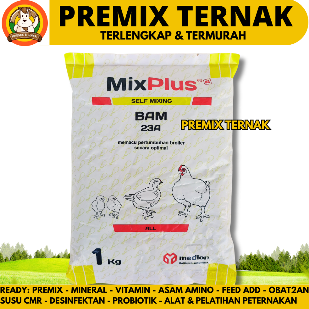 Jual MIX PLUS BAM 23A 1 KG MEDION - MIXPLUS Premix Ayam Broiler Pemacu ...