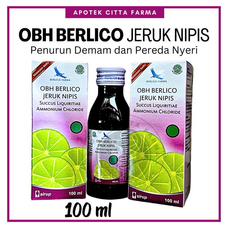Jual OBH BERLICO JERUK NIPIS SIRUP 100 ml - Obat Batuk Berdahak ...