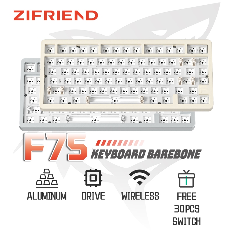 Jual FURYCUBE F75 Mechanical Keyboard Barebone South Facing Custom ...