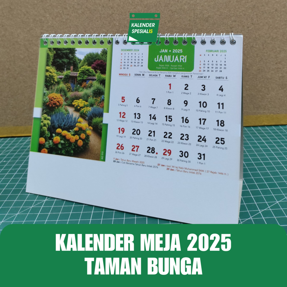Jual Kalender Meja 2026 Murah - Kalender 2026 Meja - Kalender Meja 2026 Aestetic Seri Taman ...