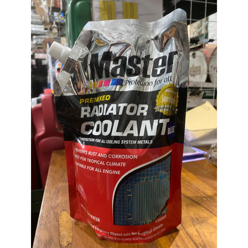 Jual Air Radiator Coolant Master 1 Liter Biru Blue | Shopee Indonesia