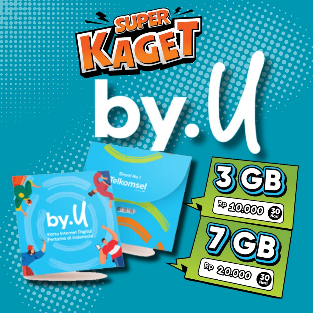 Jual Kartu Perdana Internet by.U 7GB | Shopee Indonesia