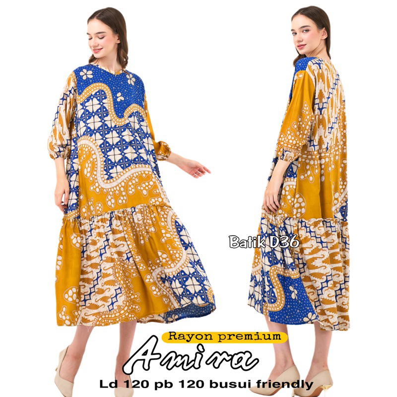Jual (Semerbak) LD 120 Longdress Amira Rempel Daster rayon premium ...