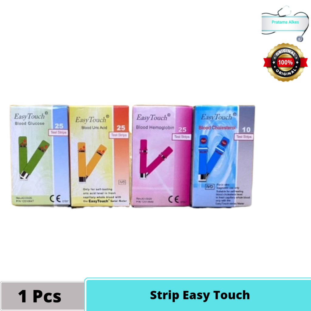 Jual Strip Easy Touch Kolesterol / Asam Urat / Gula Darah / Hb ...