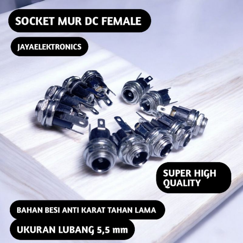 Jual SOCKET MUR DC FEMALE - COLOKAN DC TIPE FEMALE BAHAN BESI - SOCKET ...