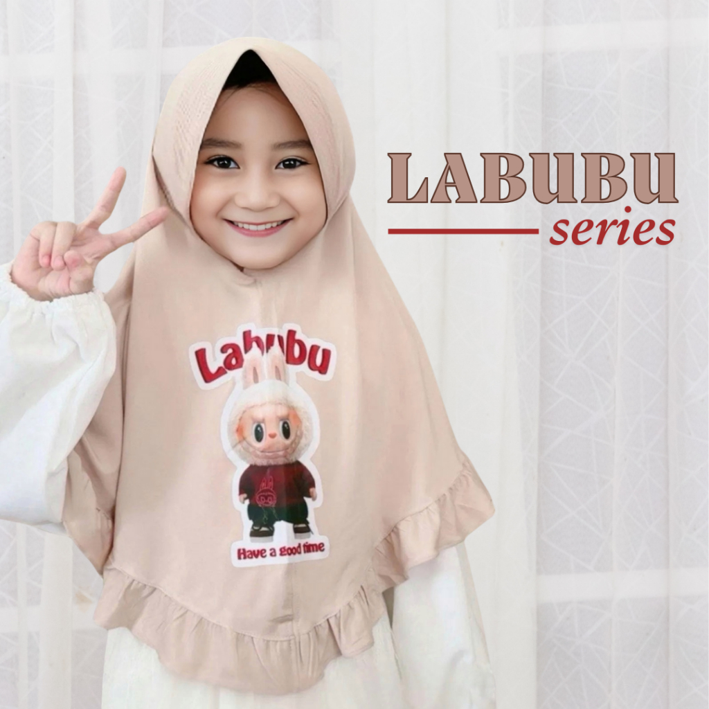 Jual Hijab Bergo Pet Anak Labubu kekinian terbaru, Kerudung anak labubu ...
