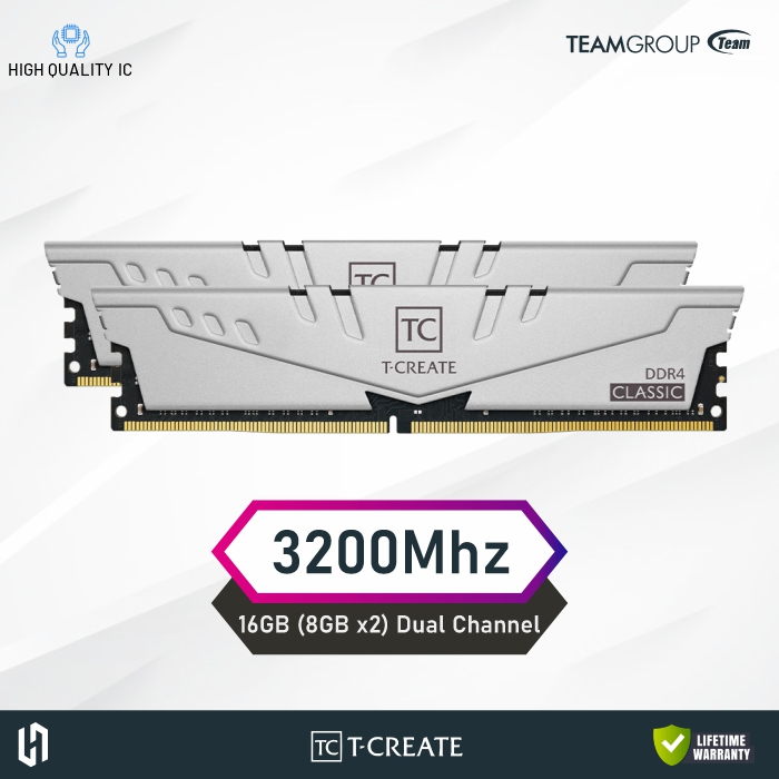 Jual T-Create DDR4 16GB (8GB x2) 3200Mhz Longdim RAM PC Komputer ...