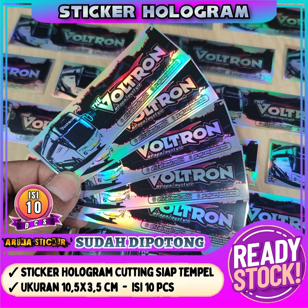 Jual 10 pc Sticker Bus The Voltron Hologram Panjang SUDAH DIPOTONG ...