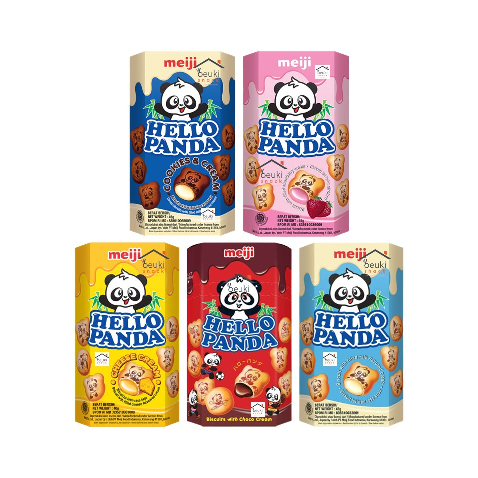 Jual Meiji Hello Panda Biskuit 42gr All Variant Coklat Double Coklat Strawberry Vanilla Cookies ...
