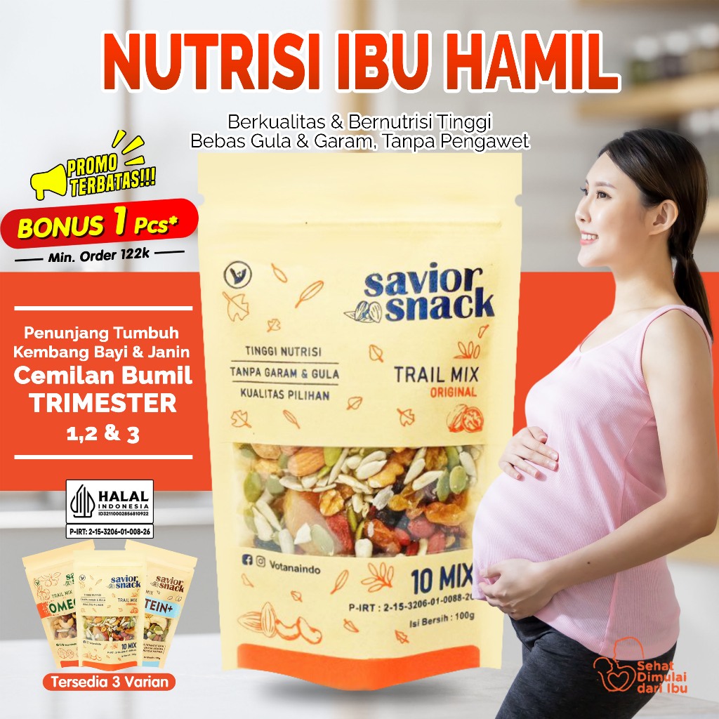 Jual Cemilan Ibu Hamil Trimester 1,2 & 3 Makanan Sehat Bumil - Savior ...
