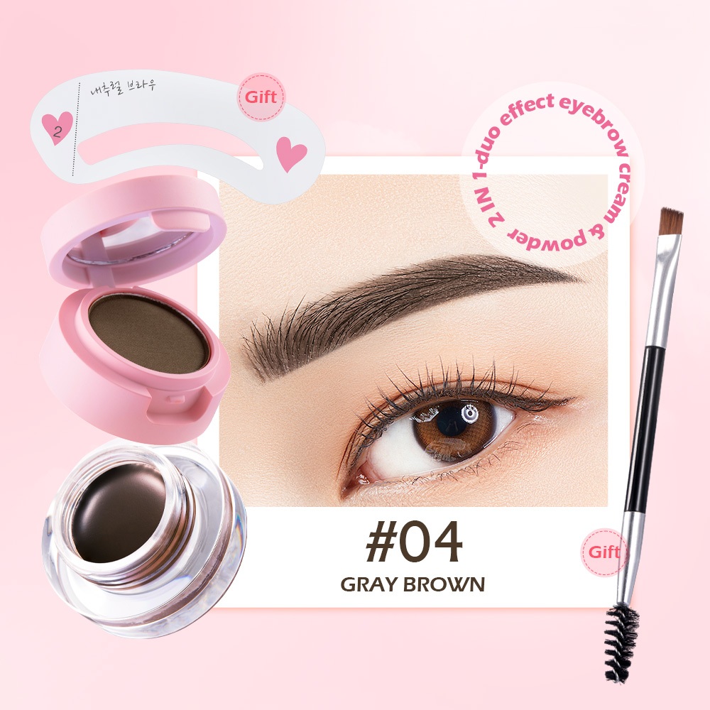 Jual SANIYE Alis Cokelat Waterproof Eyebrow Gel（Pensil alis gratis ...