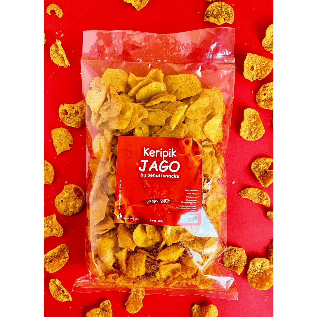 Jual Keripik Jago Krispi Sehati Snacks Pedas Gurih 300GR | Shopee Indonesia
