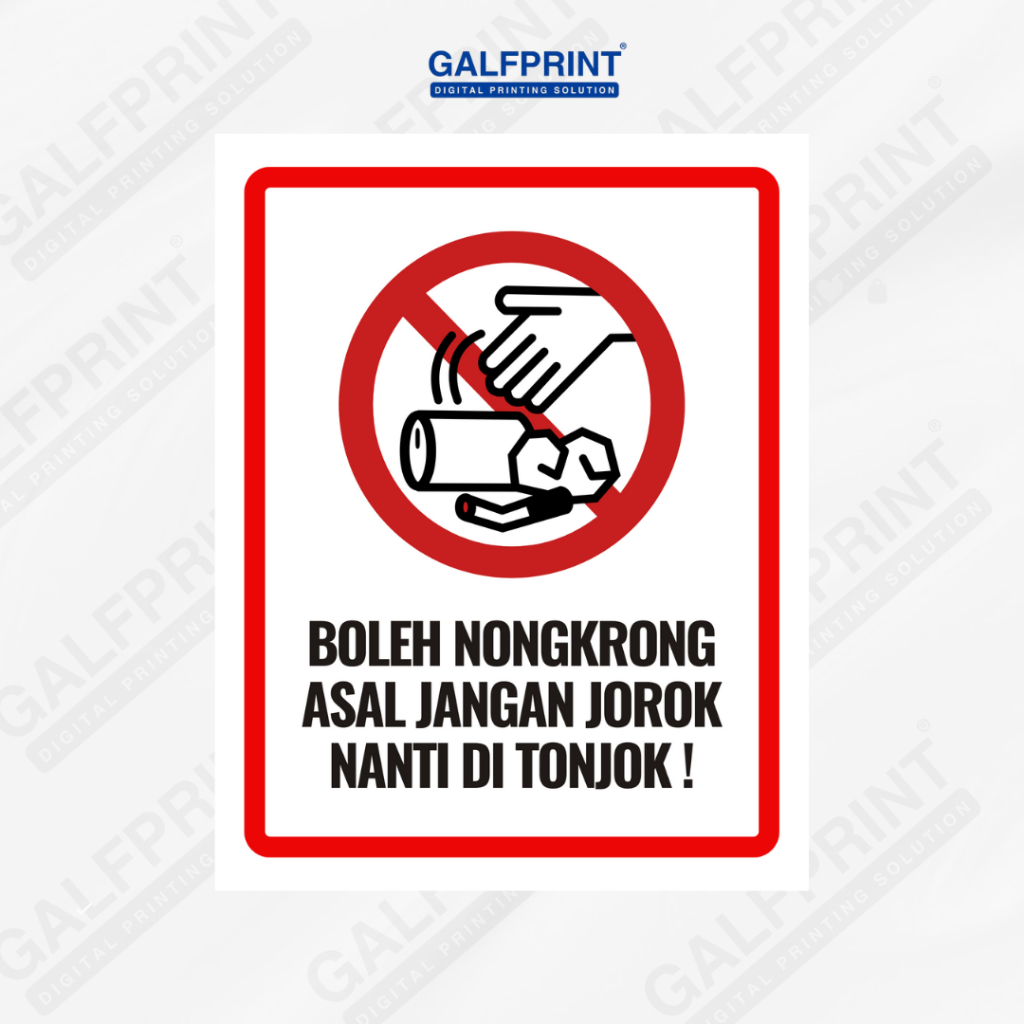 Jual STIKER SIGN BOLEH NONGRKONG ASAL JANGAN JOROK 8X11 CM | Shopee ...